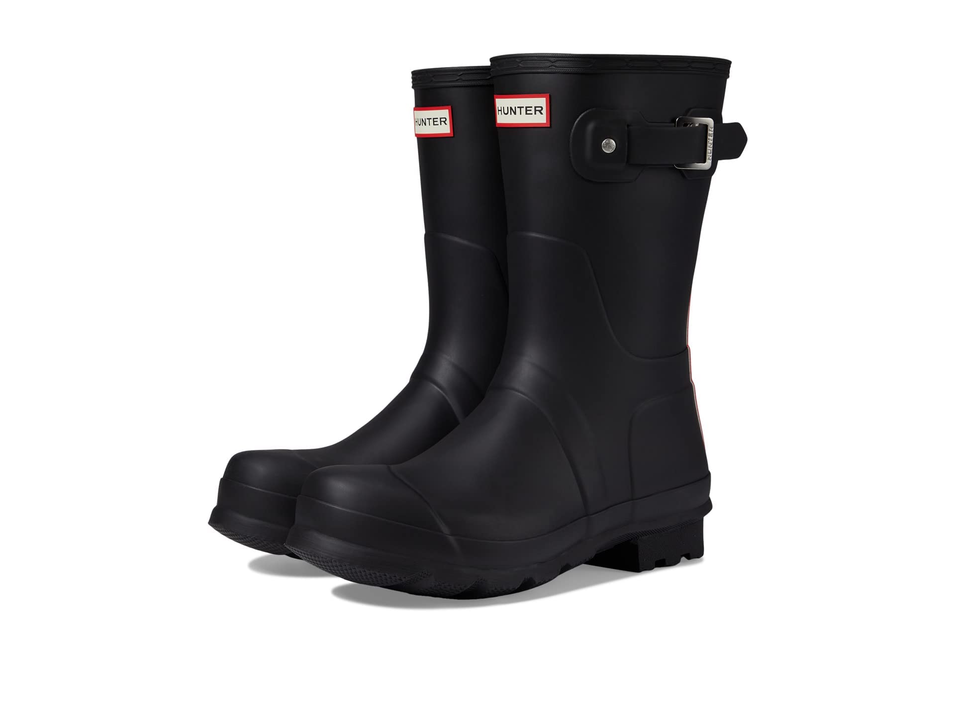 Hunter Original Short Logo Backstrap Boots for Men - Rubber Upper with ...